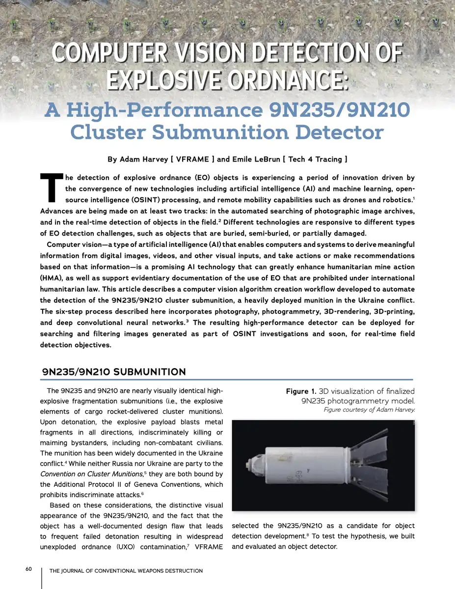 Journal Article Published / Tech 4 Tracing